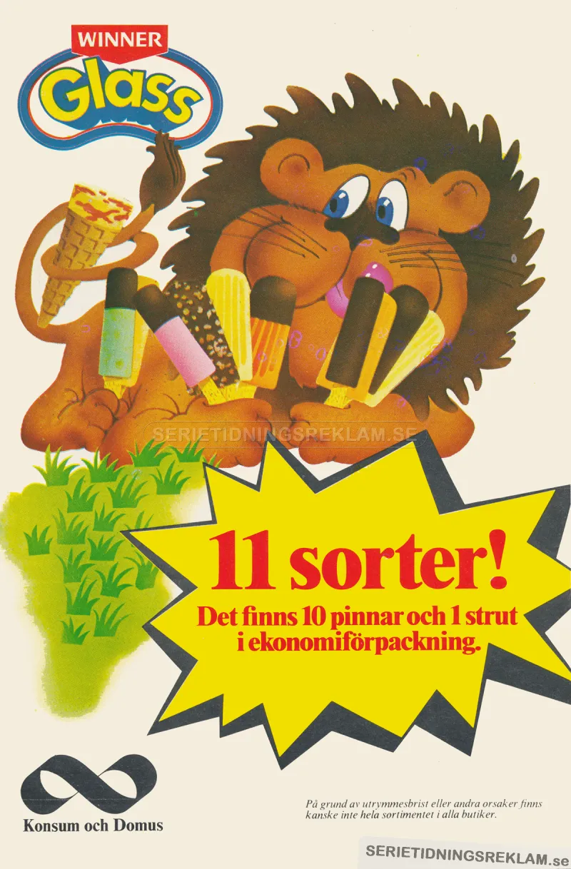 11 sorters glass i ekonomiförpackning | Serietidningsreklam.se