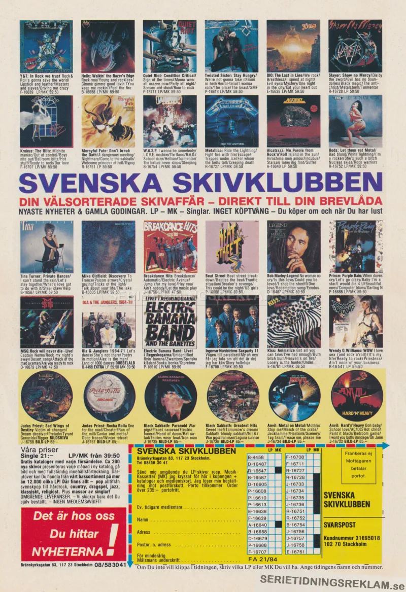 Din välsorterade skivaffär - direkt till din brevlåda ...