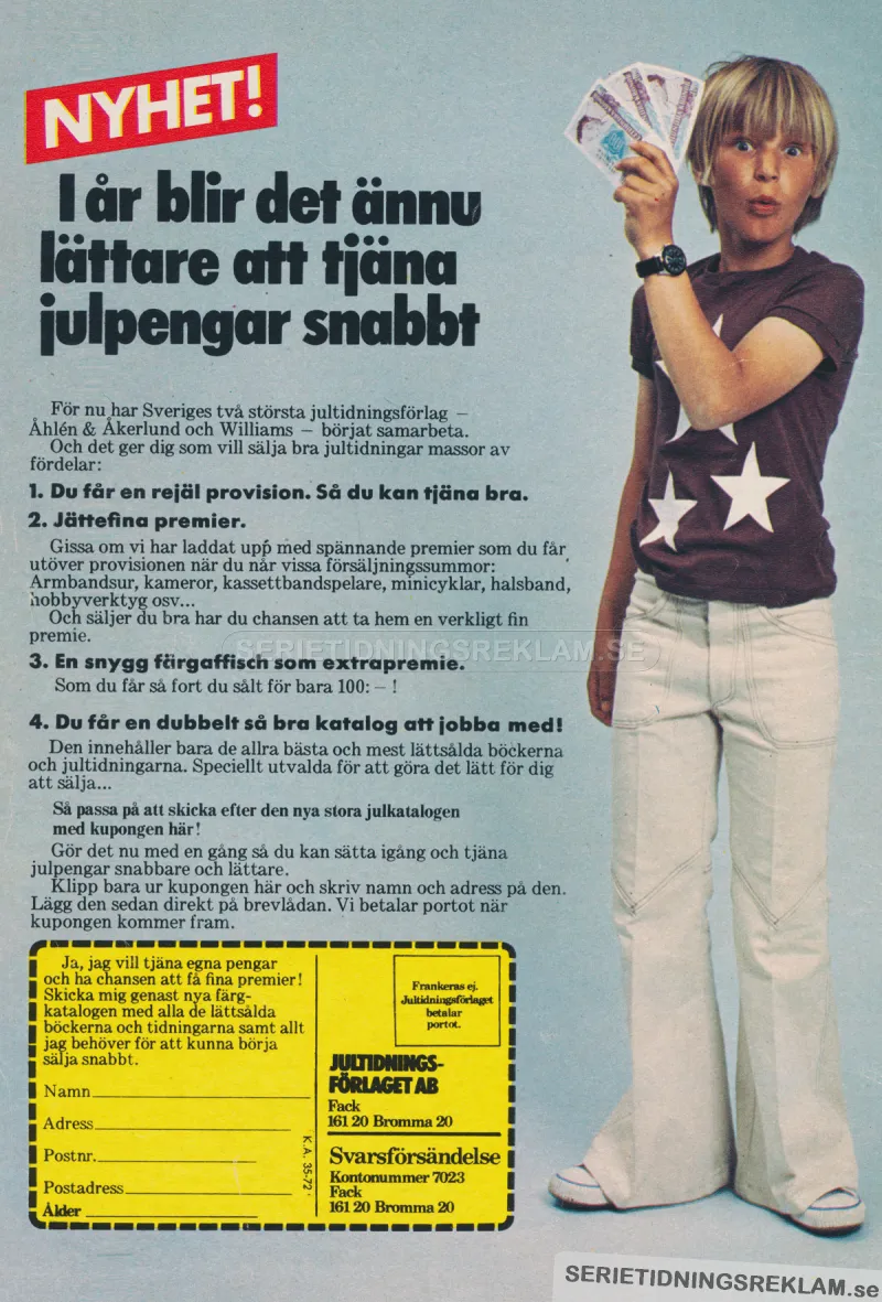Premiär för Jultidningsförlaget | Serietidningsreklam.se